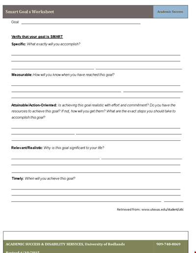 Smart Goals Planner Template Smart Goals Planner Template
