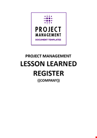 Project Management Query Register