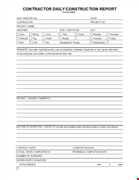 Operational Report Template