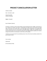 Sample Cancellation Letter Template