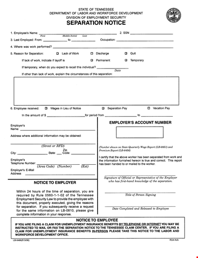 Free Termination Letter Template - Instant Download | Company Policy ...