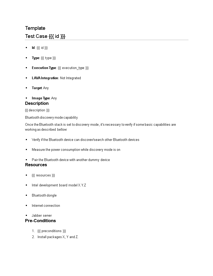 Effective Test Case Template For Bluetooth Devices Execution