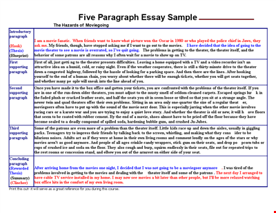 Sample Informative Outline Essay