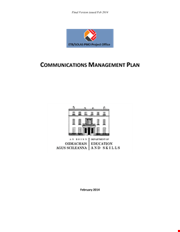 Project Management Communication Plan