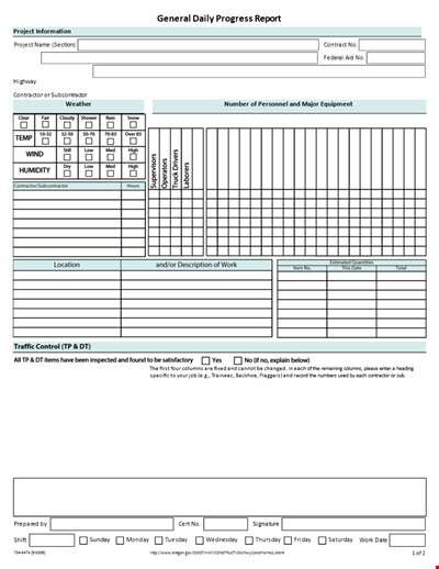 Daily Sales Report Template