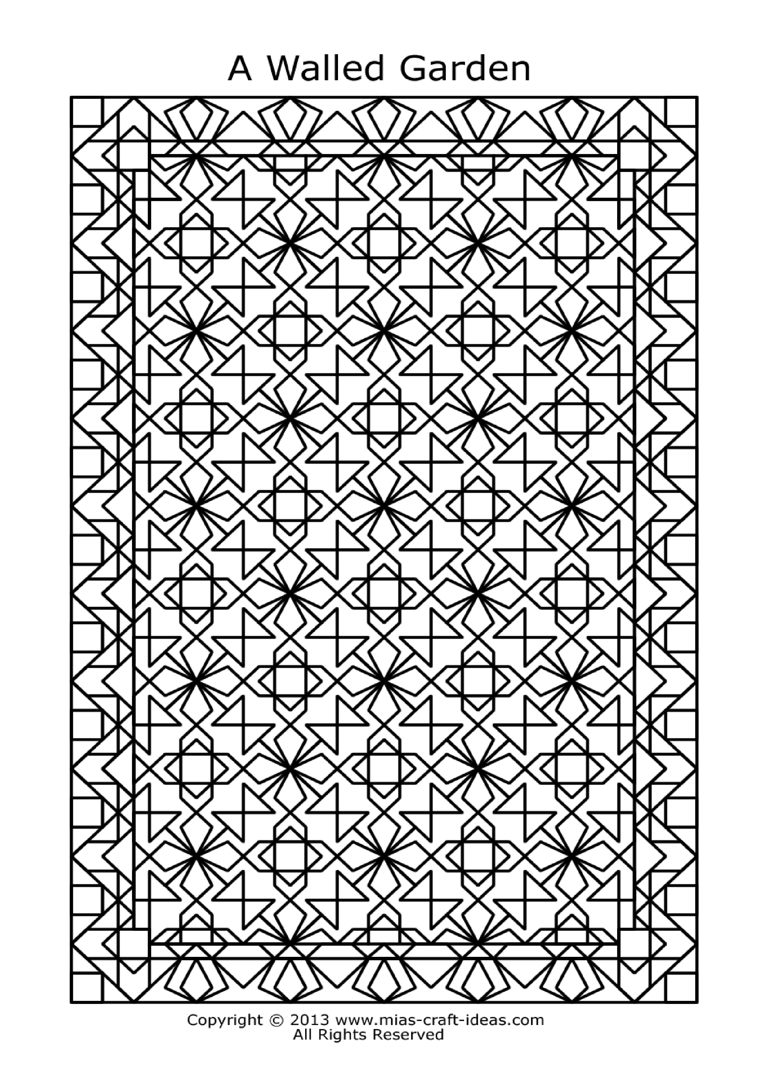 Geometric Coloring Page for Kids | Free Printable Lines Coloring Sheet
