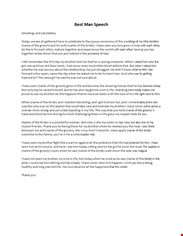 Writing A Great Best Man Speech