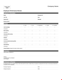 Effective Performance Review Examples For Employee Manager Best
