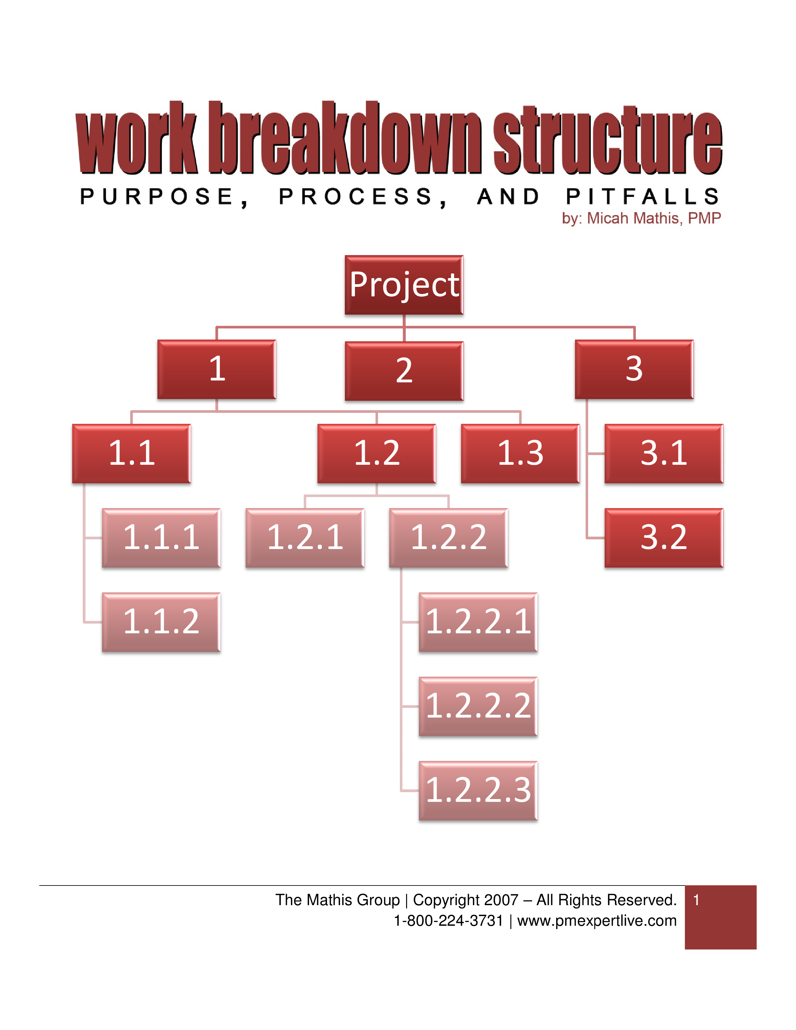Project Work Breakdown Structure Template Project Work Breakdown Structure Template