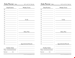 Organize Your Daily Routines With Our Daily Planner Template