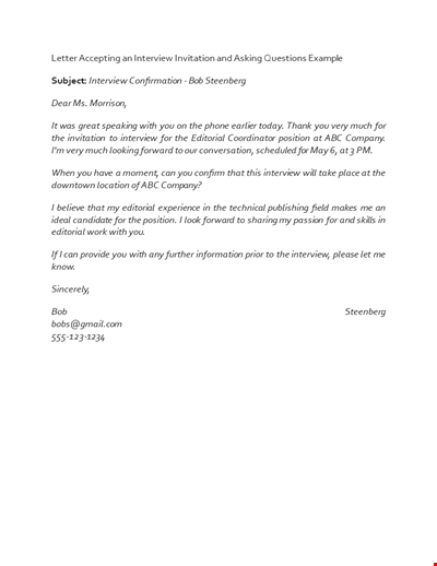 Professional Cover Letter