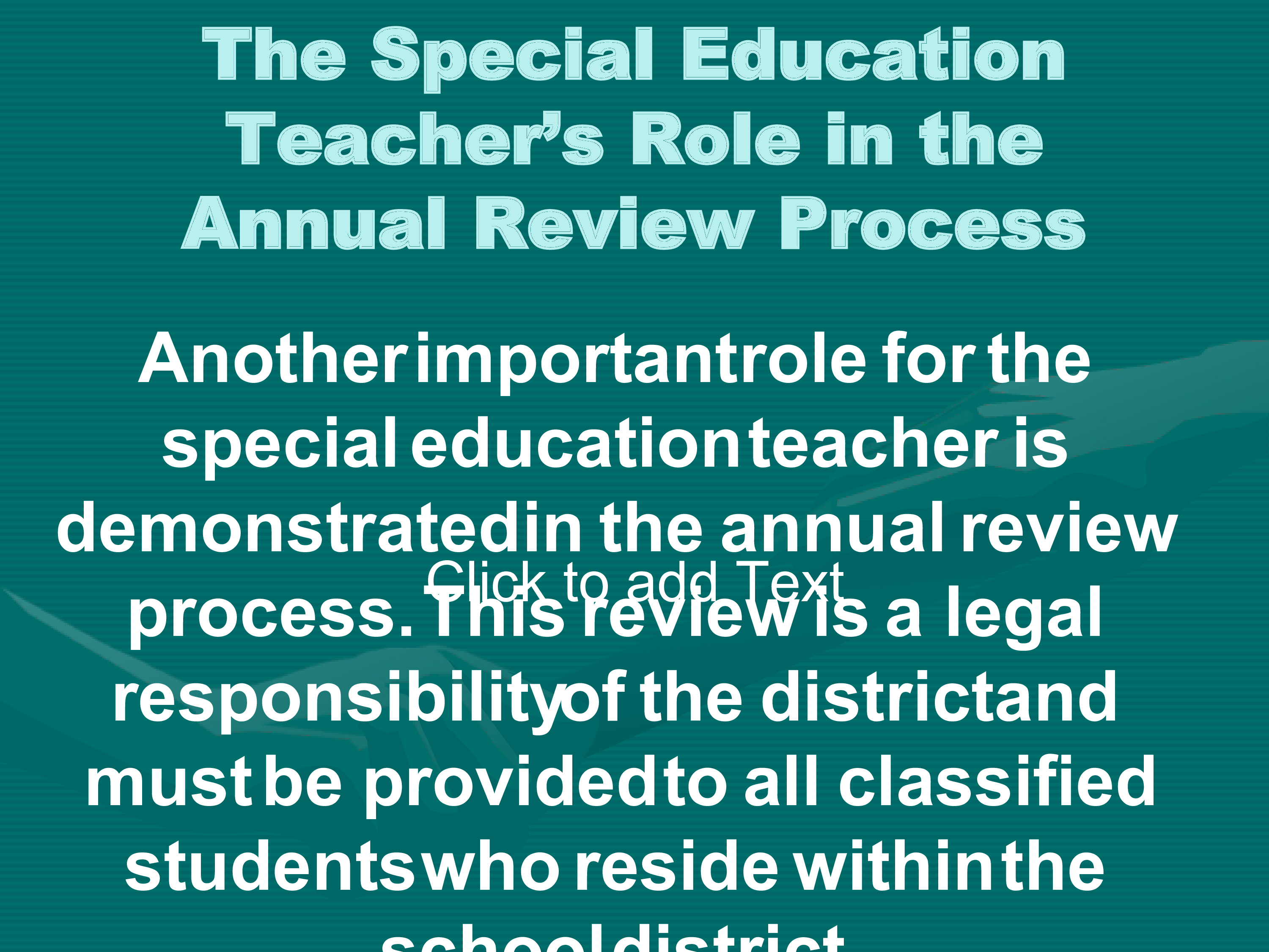 Special Education Review Process Example in Powerpoint Special Education Review Process Example in Powerpoint