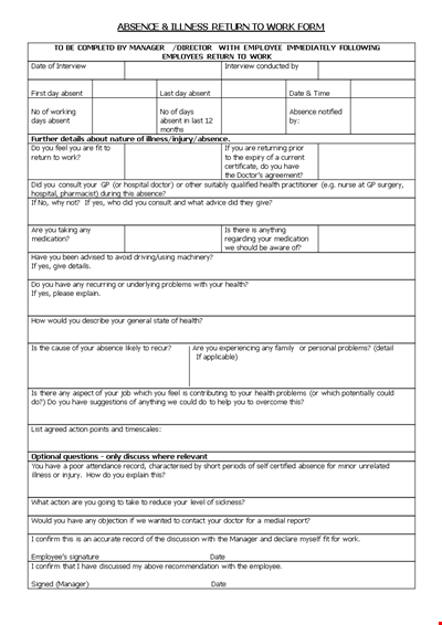 Template: Professional Sick Leave Email Subject Line After Your Absence