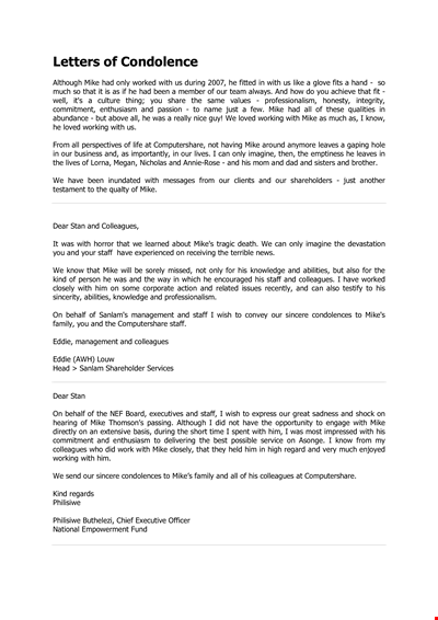 Condolence letter to friend death of mother