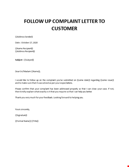 7 Printable Customer Complaint Response Letter Forms And Templates Vrogue