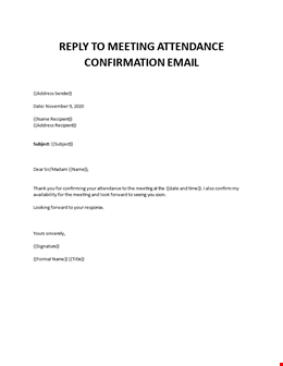 Reply To Confirmation Email