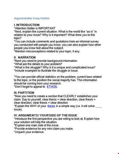 Create a Strong Essay Outline with Our Template - Proof Your Reason ...