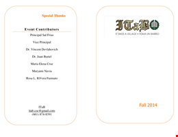 General Event Program Template