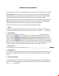 Construction Contract
