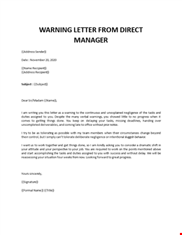 Written Warning Template