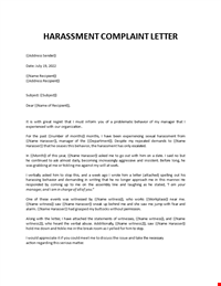 Complaint letter to school