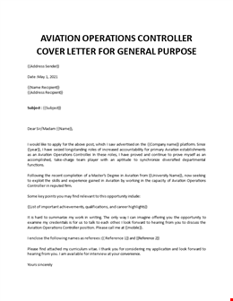  Operations Officer Cover Letter