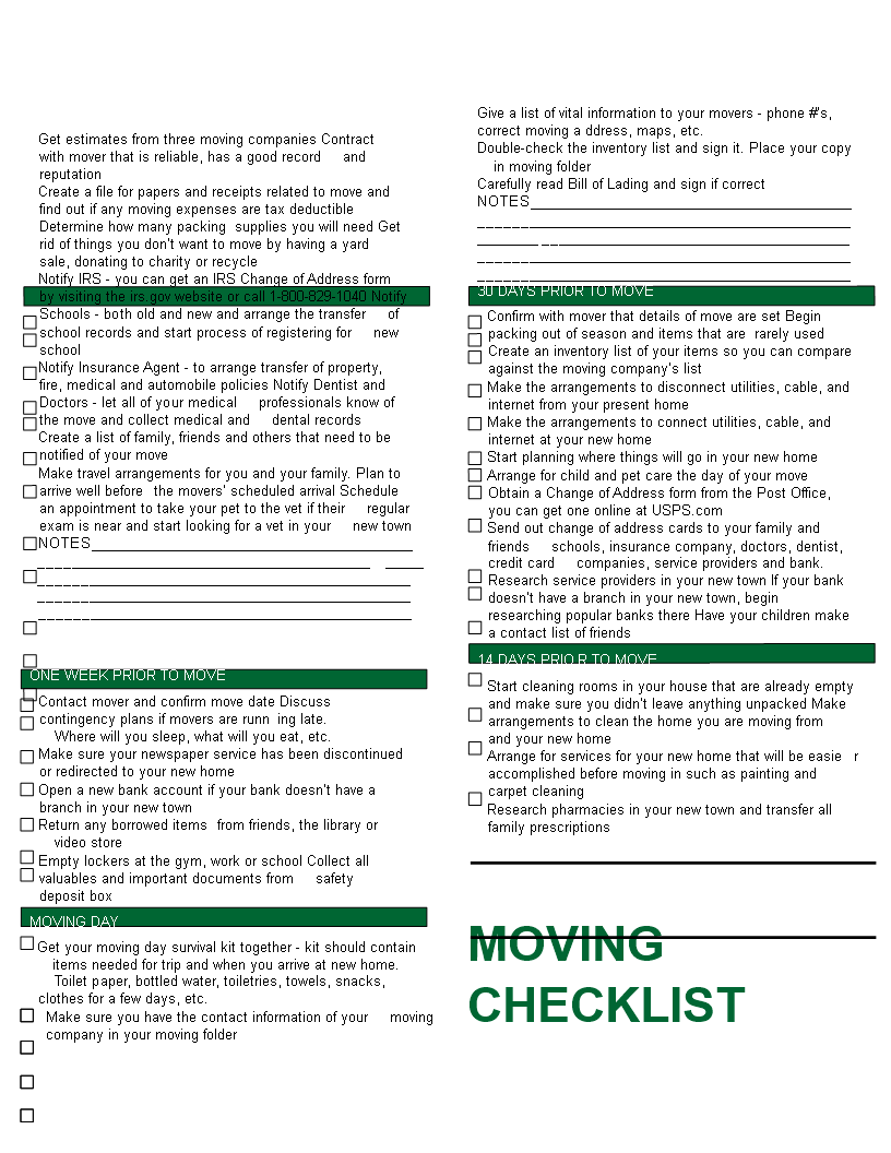 The Ultimate Moving Checklist: Smooth Move The Ultimate Moving Checklist: Smooth Move