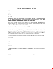 Employee Termination Letter Format Employee Termination Letter Format