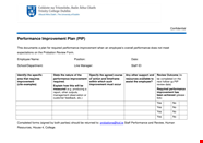 Employee Performance Action Plan Template