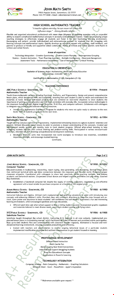 Basic and Effective Simple Resume Template