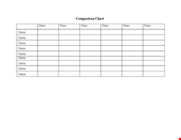 Comparison Chart Template