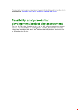 Initial Project Feasibility Analysis Template Project Analysis 