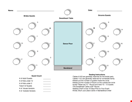 Seating Chart Template Organize Your Guests And Tables