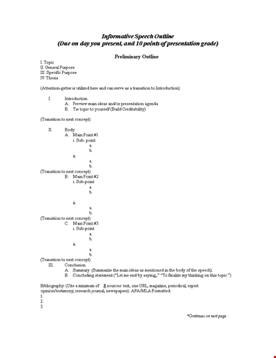 How to Create an Effective Informative Speech Outline" - Tips from an ...
