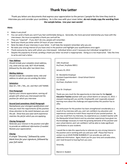 Thank You Email After Interview Example Express Gratitude