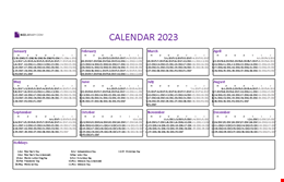 2023 Excel Calendar Template Customize And Print