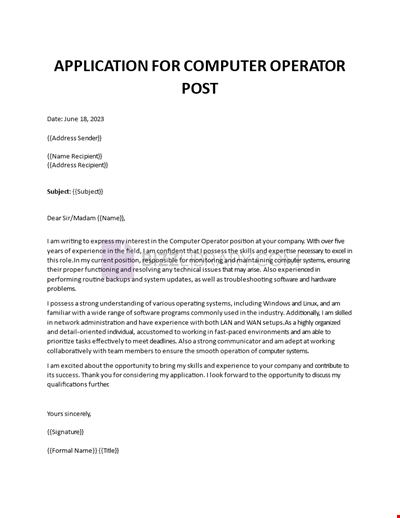 Application Letter for a Security Guard