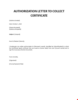 Cool Info About Authorization Letter Sample To Receive Documents Cv For 