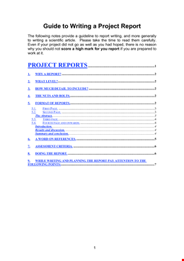 Project Report Writing Format Structure Steps And Formatting Get