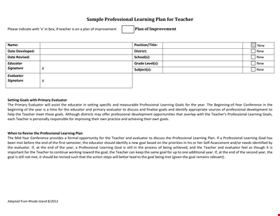 Nursing Professional Development Plan