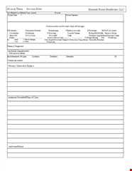 Physical Therapy Progress Note Template Physical Therapy Progress Note Template