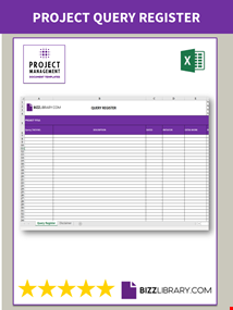 Project Management Query Register